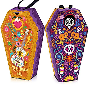 HOMEZZO 24 Pcs Day of the Dead Coffin Boxes, Colorful Mexican Coffin Paper Candy Treat Gift Boxes for Day of the Dead Party Decorations Mexican Fiesta Supplies