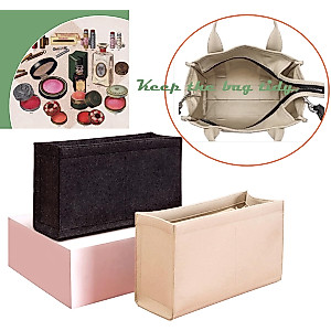 Lckaey tote bag organizer insert for marc jacobs organizer large tote bag organizer 2042beige-M