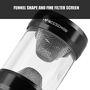 fosa G1/4 Inner Thread Water Cooling System Filter Fine Screen Funnel Shaped Filter for PC Water Cooling, Compatibility Water Cooling Reservoir, Computer Water Cooler Accessories(Black)