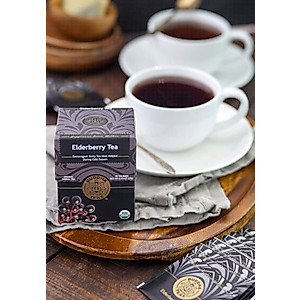 Buddha Teas - Organic Elderberry - Herbal Tea - For Health & Wellbeing - With Antioxidants & Minerals - Clean Ingredients - Caffeine Free - 100% Kosher & Non-GMO - 18 Tea Bags (Pack of 1)