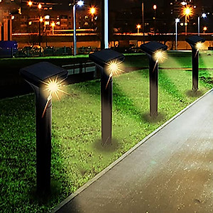 Solar Garden Light, LED Wireless Induction Ground Spotlights, Outdoor Waterproof Motion Sensor Lawn Light for Pathway, Yard, Patio, Porch, Pool.(2Pack)