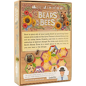 Grandpa Beck's Games The Bears and The Bees | Strategic Tile Laying Card Game for Kids, Teens, & Adults | from The Creators of Cover Your Assets | 2-5 Players 7+