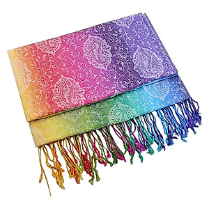 Fashion Women's Silk Scarf Luxury Satin Shawl Wraps pink