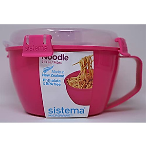 Sistema 21109 Microwave Cookware Noodle Bowl, 31.7 Ounce, Color may vary, Sold Individually.