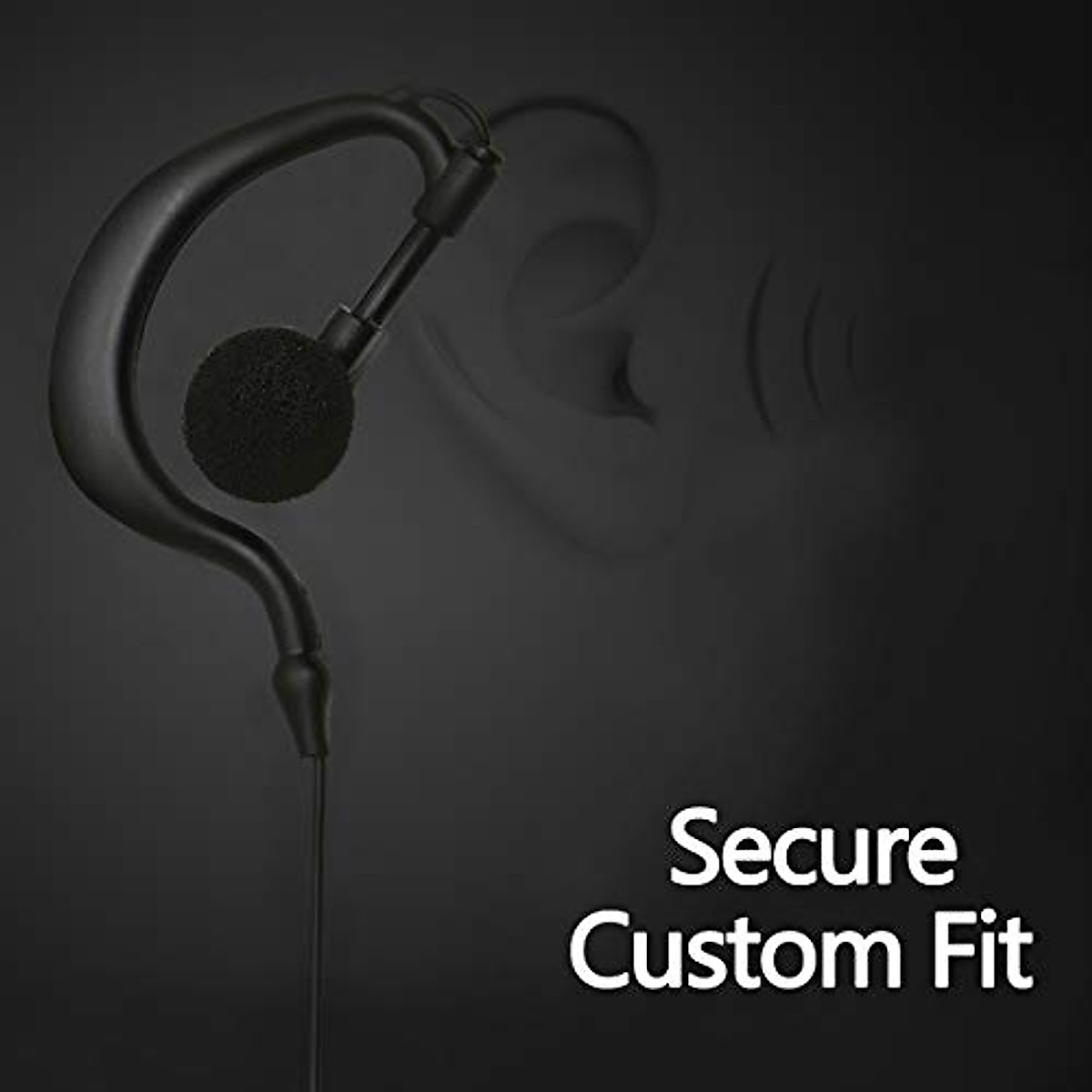 BAOFENG Walkie Talkie Earpiece with Mic 2 Pin K Port Headset UV-5R BF-F8HP 5RM UV-21R UV-5G Plus GM-5RH K5PLUS AR-152 UV-17R BF-888S GM-15PRO UV-S9 Plus Etc (10Pack)