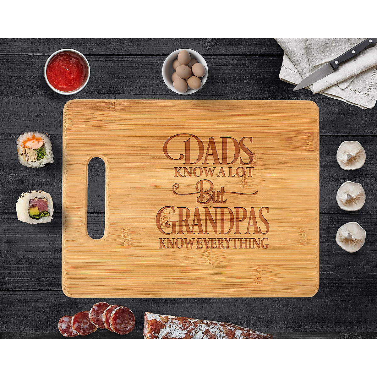grandpa gift, gift for grandpa, grandpa's kitchen, grandpa cutting board, personalized cutting board, cutting board for grandpa for men