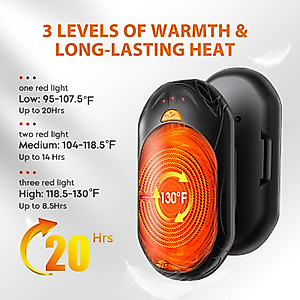 AI Hand Warmers Rechargeable 2 Pack, 6000mAh Electric Hand Warmers, AI Smart Chips 20Hrs Long Safe Heat, Portable Pocket Heater, Gifts for Christmas, Outdoor, Golf, Hunting, Camping Accessories