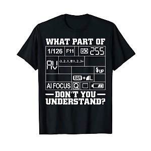 Cool Photography Art For Men Women Camera Photographer T-Shirt