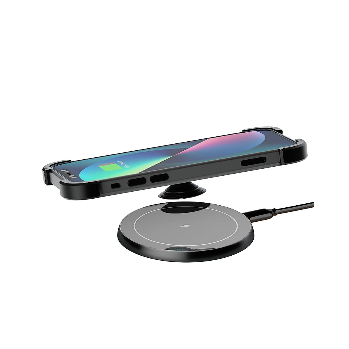 KPON Wireless Phone Charger for Popsocket/OtterBox/Thick Cases Up to 10mm - 15W Max Wireless Charging Pad, Compatible with iPhone 15/14/13/12/Samsung Galaxy S23/S22/Wireless Phones