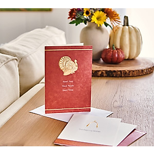 American Greetings Thanksgiving Cards, Thankful and Brings Happiness (6-Count)