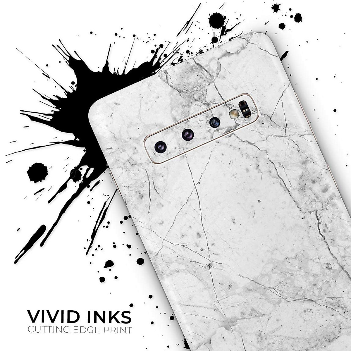 DesignSkinz Cracked Marble Surface 2 Protective Vinyl Decal Wrap Skin Cover Compatible with The Samsung Galaxy S20 (Screen Trim & Back Glass Skin)