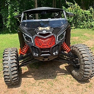 ECOTRIC Dark Tint Half Windshield Compatible with 2017-2024 Can Am Maverick X3 / X3 X DS/ X3 X MR/ X3 MAX/ X3 X RS/ X3 X MR Turbo R X3 900 Accessories