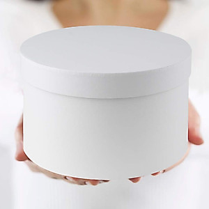 Round Gift Boxes with Lids Flower Boxes for Arrangements White Round Boxes Set of 4 Nesting Gift Boxes with Lids for Flowers Arrangements Empty, Bridesmaid, Proposal, Wedding, Birthday, Party Favor