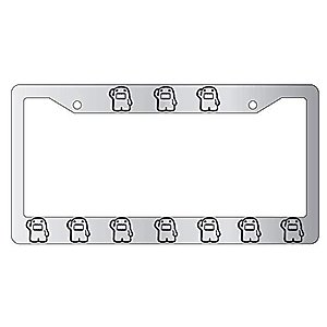 Dots Gifts Domo-kun Chrome Metal License Plate Frame DG