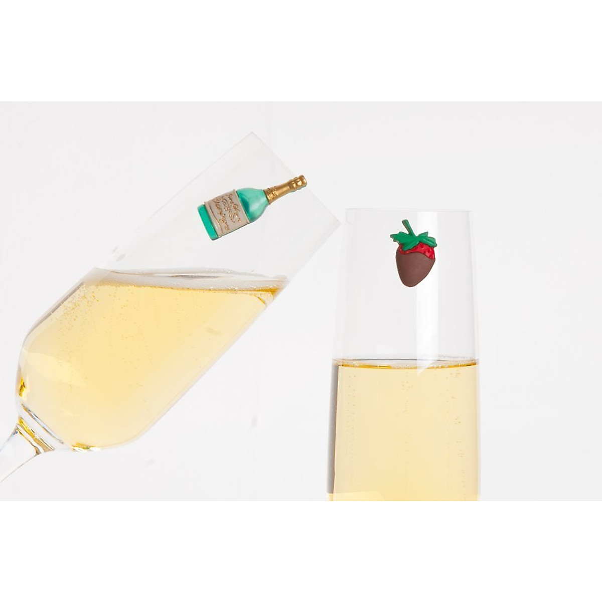 Magnetic Wine Glass Charms - Set of 6 Drink Markers - Unique Gift Idea for Her - Fun Birthday Present for Mom, Girlfriend, Best Friend, Sister, Aunt