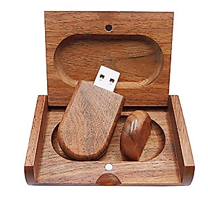 64GB Walnut USB Flash Drives PENDRIVE Thumb Drives U Disk Memory Sticks for Birthday Business Valentine's Day Present (USB 3.0)