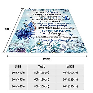 Gifts for Mom from Daughter, to My Mom Blanket, to My Mom Ultra-Soft Throw Blanket 60"x50"-Mom Blanket from Daughter-Mother‘s Day Birthday Gifts for Mom