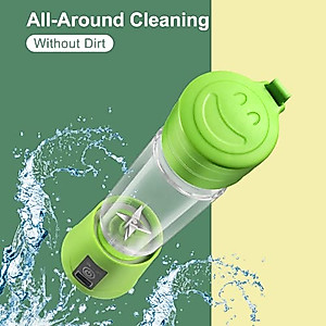 Personal Blender, Portable Blender with USB Rechargeable Mini Fruit Juice Mixer, Personal Size Blender for Smoothies and Shakes Mini Juicer Cup Travel 380ML