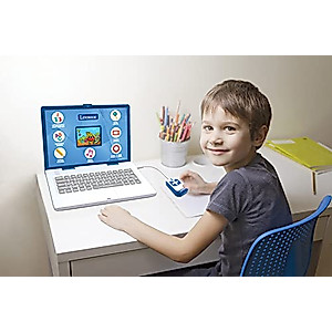 Lexibook - Educational and Bilingual Laptop Spanish/English - Toy for Child Kid (Boys & Girls) 130 Activities, Learn Play Games and Music - Blue - JC798i2