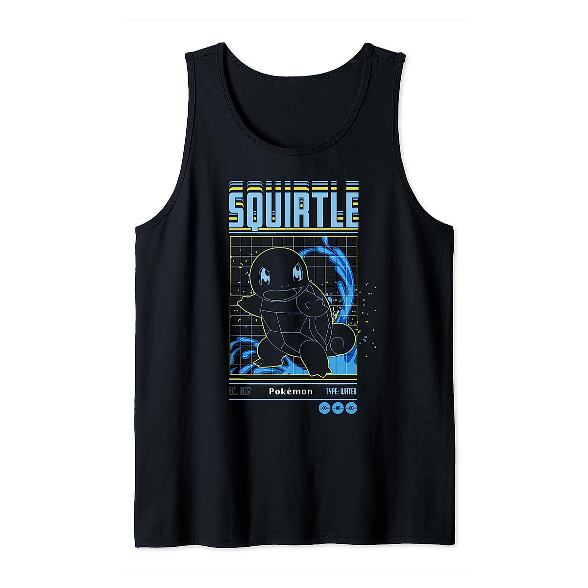 Pokémon Squirtle Water Type Schematic Tank Top