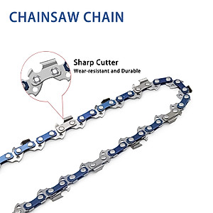 O-CONN 4 Pack 16 Inch Chainsaw Chain 3/8" LP Pitch .043'' Gauge 56 Drive Links Fits Greenworks, DeWalt, Poulan, Milwaukee and more