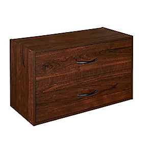 ClosetMaid 1306 Stackable 2 Drawer Horiztonal Organizer, Dark Cherry
