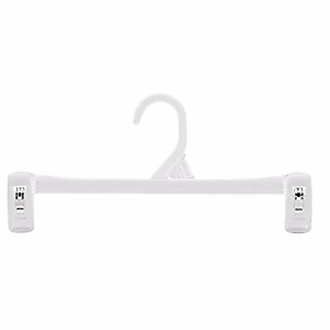 ClosetHangerFactory White 11.5" Hang-Safe Pant/Skirt Hanger [ Bundle of 25 ]