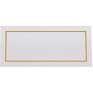 Single Line Border Printable Place Cards, Gold (Choose Color), Set of 60 (10 Sheets), Laser & Inkjet Printers - Wedding, Party, Dinner, and Special Events - Made in the USA