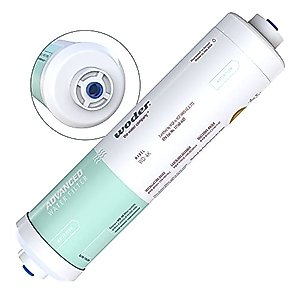 Woder WD-4K-ADV-JG High Capacity Inline Water Filter with ¼” John Guest Fittings - WQA Certified 4,000gal – Removes Chlorine, Lead, Chromium 6, Heavy Metals, Odors/Contaminants and More – USA Made
