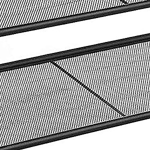 Benjara 39 Inches Wooden Shoe Organizer with Mesh Shelves, Brown and Black