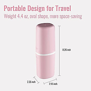 Toothbrush Travel case with 2 Packs Foldable Toothbrush .Portable Toothbrush Holders Travel for Camping Travel Business School Home (Pink)