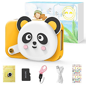 Fixget Kids Camera, Children 1080P HD Digital Dual Cameras with 32GB SD Card, Toddler Selfie Video Recorder Toy Birthday Gift for 4-12 Year Old Girls Boys