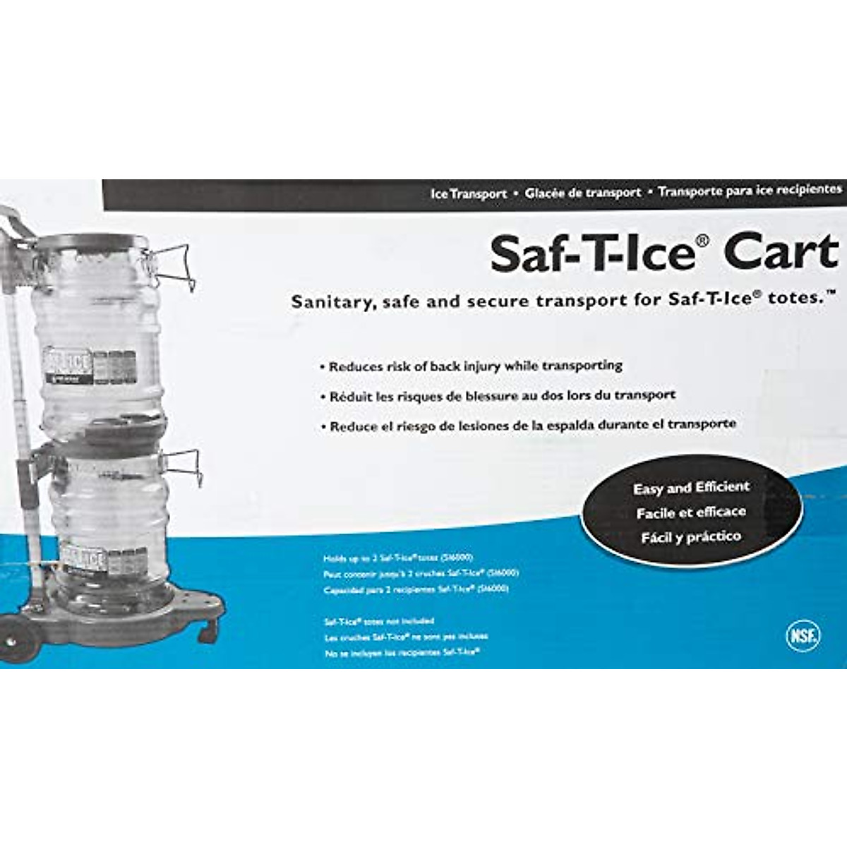 San Jamar SICART60 Saf-T-Ice Cart for use with 2 Saf-T-Ice SI6000