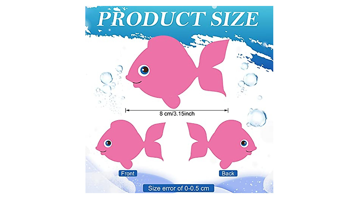 Colorful Fish Paper Cutouts for Classroom & Party Decor - 200 Pieces