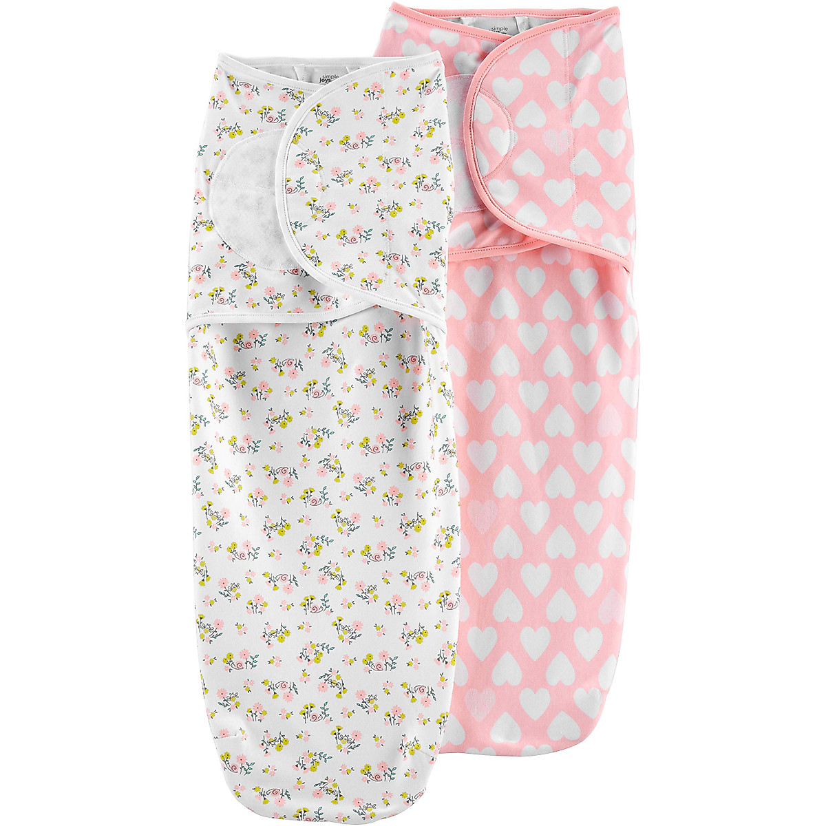 Simple Joys by Carter's Baby Girls' 2-Pack Swaddle Blankets