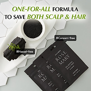 RATED GREEN Cold Brew Rosemary Balancing Scalp Pack w/ Charcoal | Korean Hair Conditioning Mask | Deep Conditioning Hair Mask for Dry Damaged Hair | Hydrating Hair Mask Pack of 5, 1.69 Fl. Oz