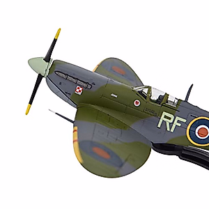 TANG DYNASTY(TM) 1:72 Supermarine Spitfire Fighter Attack Metal Plane Model, World War II Royal Air Force 1941, Military Airplane Model,Diecast Plane,for Collecting and Gift