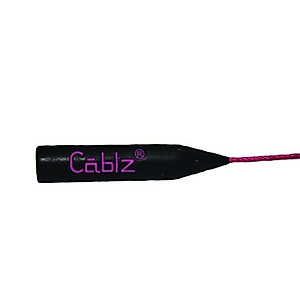 Cablz Colorz Zipz Adjustable Eyewear Retainer Strap | Lightweight, Low Profile, Coated Stainless, 14 Inch (Black/Pink)