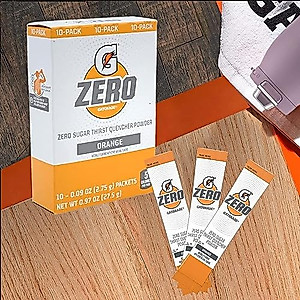 Gatorade G ZERO Orange Sports Drink Mix - Pack of 3 (30 packets in total)