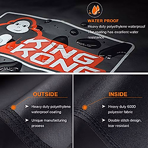 Kingkong Gas Grill Cover 7553 | 7107 Cover for Weber Genesis E and S Series Gas Grills Includes Grill Brush, Tongs and Thermometer