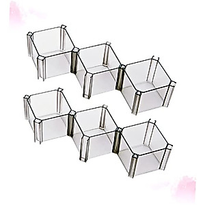 NOLITOY Desk Drawer 12 pcs Practical Holder Drawer Socks Container Grey Lattice Underwears Storage Home Type Organizer for Socks Storage Container