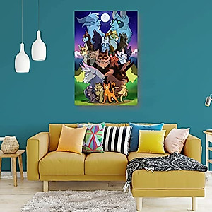 WANGMING Warriors Cats Poster Canvas Wall Art Prints Poster Gifts Photo Picture Painting Posters Room Decor Home Decorative 12x18inch(30x45cm)