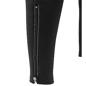 AERO|TECH|DESIGNS | Men's USA Classic Thermal Fleece Unpadded Workout Tights | Black | Tall Fit | Large