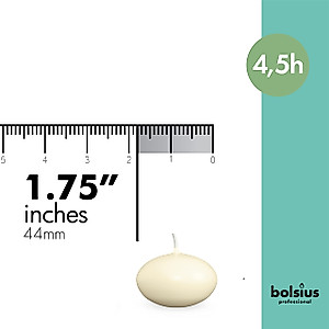 BOLSIUS Unscented Floating Candles - Pure Rich Creamy Ivory, 20 Set - Smokeless, European Quality - Imbue Breathtaking Ambiance for Romantic Wedding Centerpieces, Decorations, Events, Holiday Parties