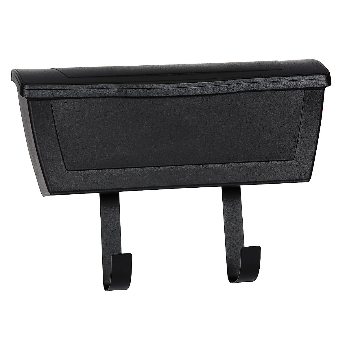 Small Plastic Mailbox for Outside Porch, Easy to Install Wall Mount, Lightweight, Heavy Duty, Rustproof, Maintenance-Free Horizontal Mail Box for House - Made in Canada - 15.5” x 4” x 6.25” (Black)