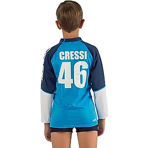 Cressi boys Long Sleeve Rash Guards, Blue, XL 14 15 years US