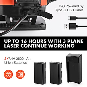 DOVOH 4x360° Laser Level 360 Self Leveling, 16 Line Laser Leveler for Construction Floor Tiling and Ceiling Rechargeable Green Beam 4D Plane Magnetic Bracket Included, K4-360G
