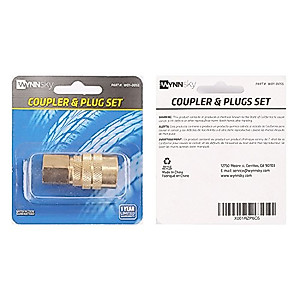 WYNNsky Industrial Air Coupler, 1/4 Inch Body Size, 3/8 Inch FNPT Threads Size, Brass Air Compressor Accessories Fitting