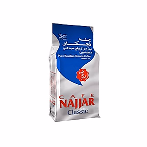 Café Najjar, Turkish Coffee, 100% Arabica Coffee Beans, Ground Coffee, Dark Roast, Lebanese Coffee, Arabic Coffee, Coffee Beverages, Works with Turkish Coffee Machine. (1, 1 Pound)