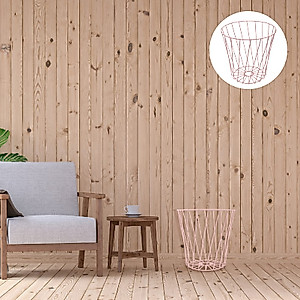 Zerodeko Home Office Decor Trash Garbage Can Wastebasket Rustic Metal Wire Hollow Litter Rubbish Container Bin for Bathroom Bedroom Kitchen Home Office Entryway Decor